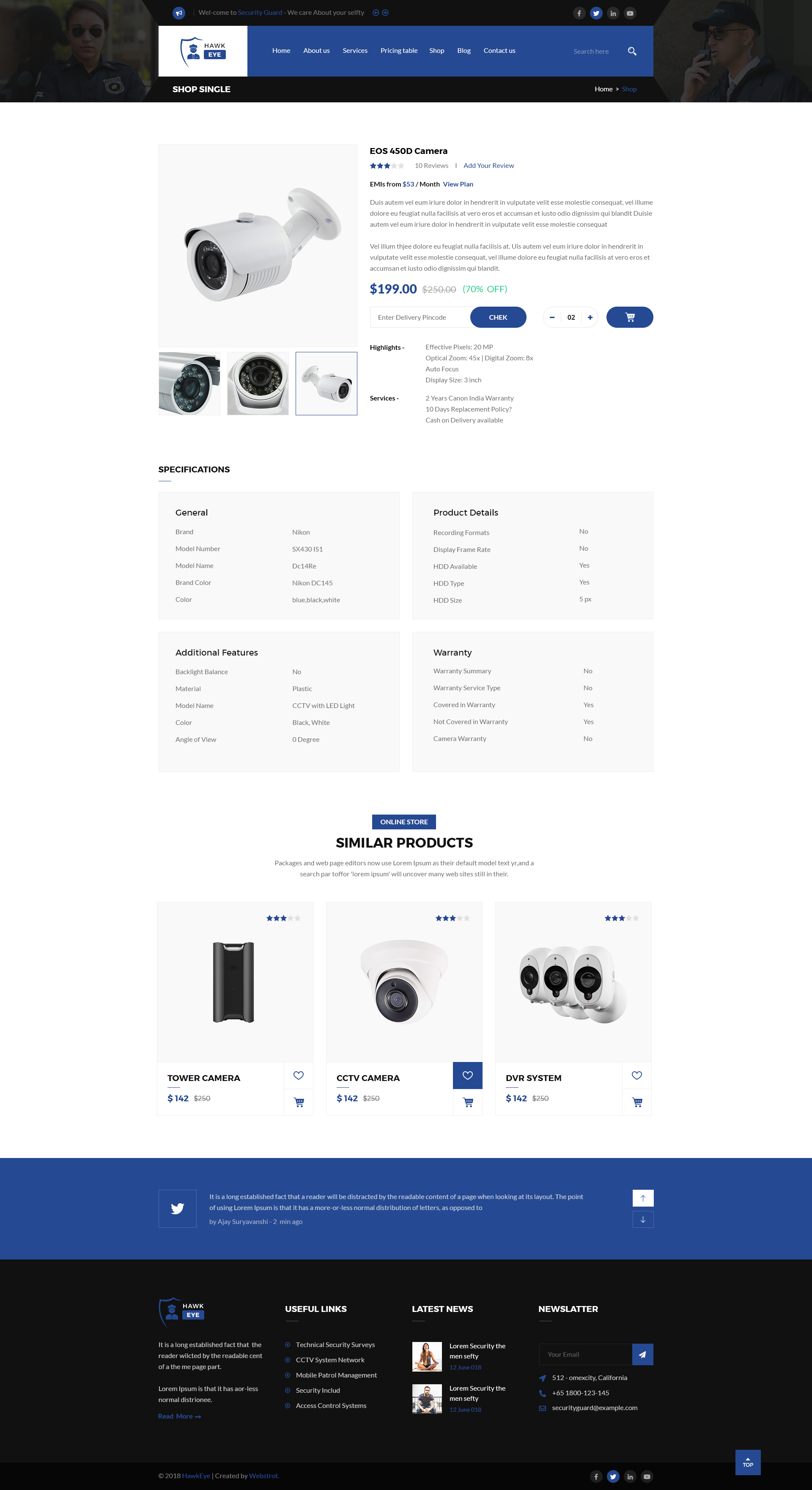 Hawkeye - Security Service PSD Template by webstrot | ThemeForest